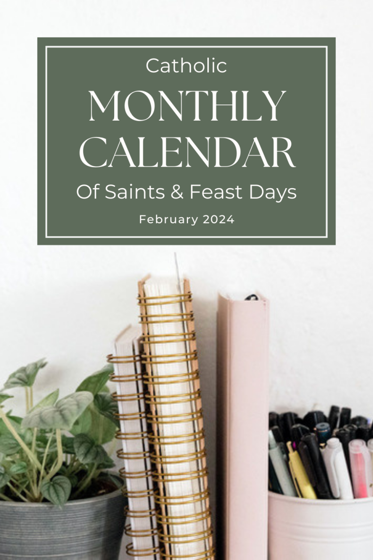 February 2024 Calendar: Catholic Saints & Feast Days (Free Download ...